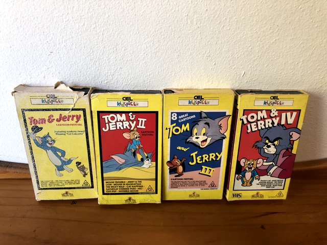 TOM AND JERRY Cartoon 1-4 VHS CEL Cardboard Cover PAL Format £21.34 ...