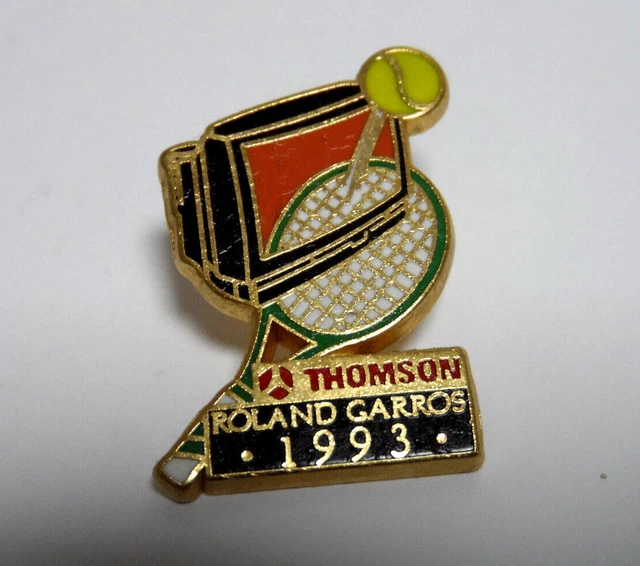 PIN'S TENNIS THOMSON 1993 ROLAND GARROS Pin ARTHUS BERTRAND paris rare 3,1cm EUR 49,99 - PicClick FR
