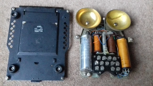 VINTAGE BAKELITE TELEPHONE Gpo Base Plate & Bell Ringer Set. All Shown ...