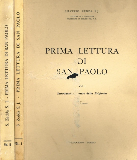 PRIMA LETTERA DI San Paolo. Introduzione, Analisi Parafrasi, Note. 1960 ...