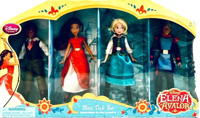 DISNEY STORE ELENA Of Avalor 4 Piece Mini 5.5" Doll Set Mateo Elena ...