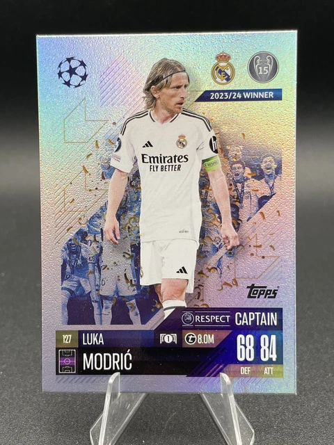 CAPTAIN LUKA MODRIC Match Attax 2024/2025 Real Madrid 24/25 Topps # 127 ...
