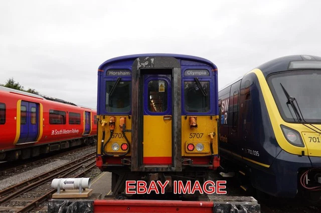 PHOTO CLASS 455 455707 At Wimbledon Traincare Depot 05/10/22 £1.85 ...