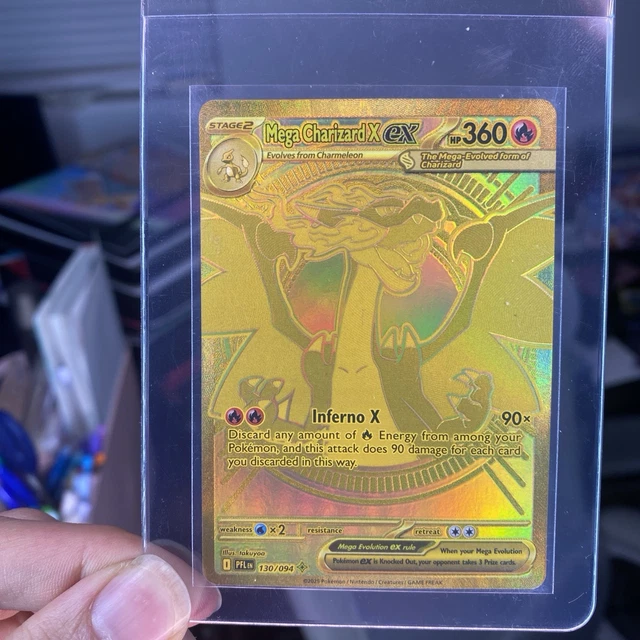 POKÉMON TCG MEGA Charizard x Ex Gold Hyper Rare 130/094 Near Mint ...