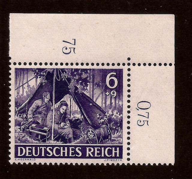 1943 NAZI DEUTSCHLAND 3. Reich POST 2. WW Kriegsheld U BOOTS Briefmarke ...