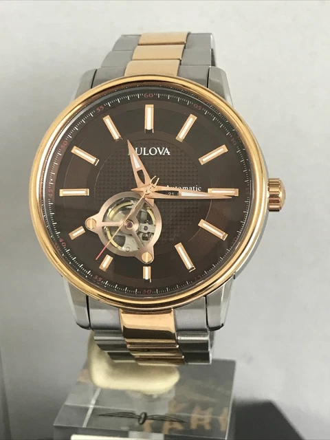BULOVA MEN'S AUTOMATIC 21 Jewels Two-Tone Stainless Steel Bracelet ...
