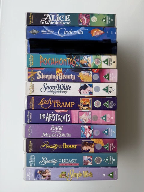 WALT DISNEY GIRLS Princesses Children’s Theme VHS Video Tapes bundle of ...