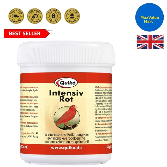 50G GRANULES OF Intensive Red Food for Canaries & Woodland Birds ...