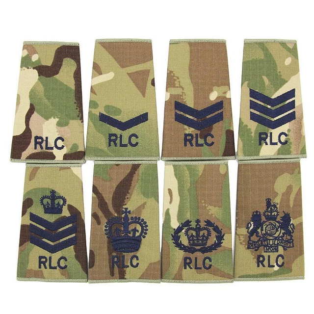RLC ROYAL LOGISTICS Corp British Army Mtp Multicam Pcs Rank Slides £5. ...