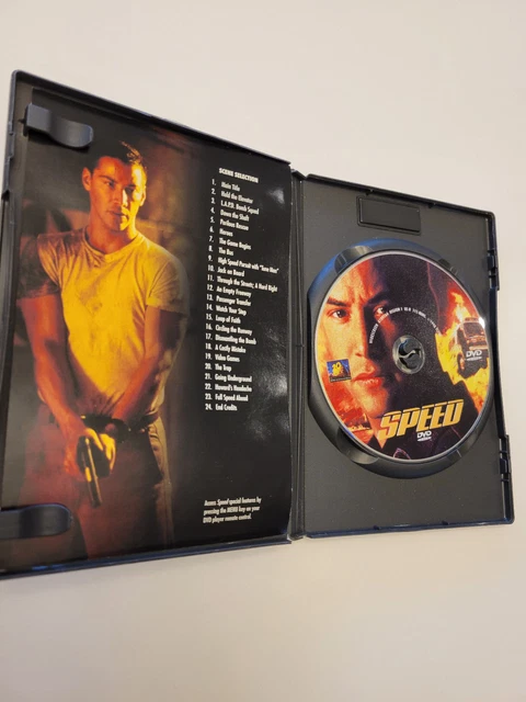 SPEED USED DVD, 1998, Keanu Reeves, Sandra Bullock, Action Movie w ...