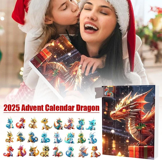 2025 ADVENT CALENDAR Dragon - 24Days Christmas Countdown With Dragon ...