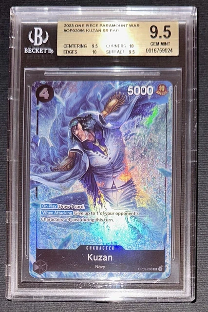 BGS 9,5 KUZAN Op02-096 Sr Paramount War One Piece Card Game English 2023! EUR 149,00 - PicClick IT