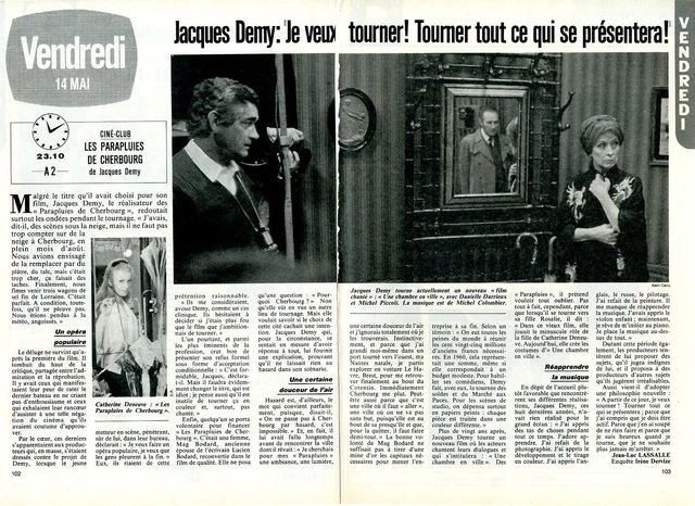COUPURE DE PRESSE Clipping 1982 Jacques Demy Catherine Deneuve (2 pages) EUR 5,00 - PicClick FR