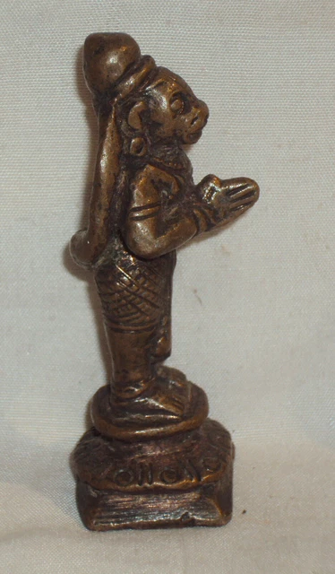 ANTIQUE HANUMAN TRADITIONAL Indian Bronze Statue Monkey God Pawan Putra ...