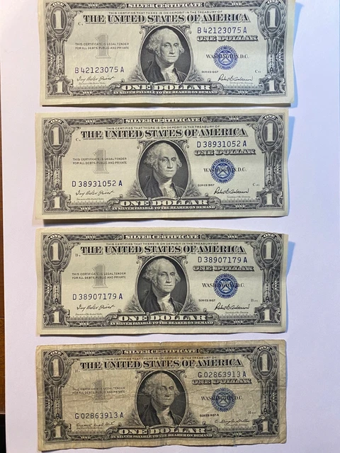 1957 A $1 Dollar Bill Silver Certificate Blue Seal Note $7.00 - PicClick