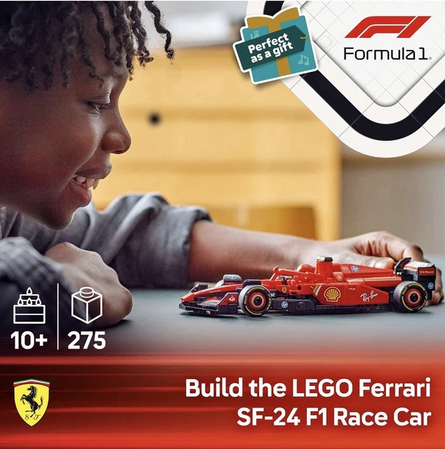 LEGO SPEED CHAMPIONS Ferrari SF-24 F1 Race Car Toy ,Model Kit + Formula ...