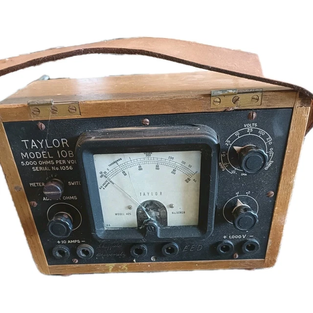 VINTAGE TAYLOR ELECTRICAL Test Meter with Original Case Untested £1.13 ...