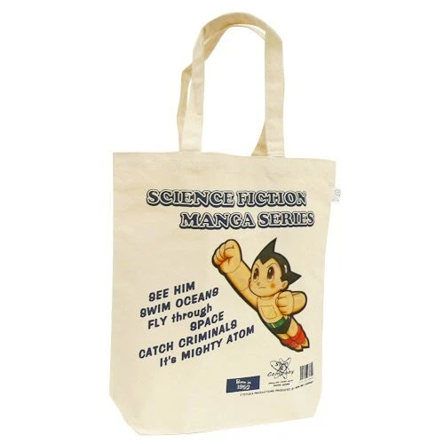 ASTRO BOY MIGHTY ATOM Natural Tote Bag Logo Mark Flying Mechanismus ...