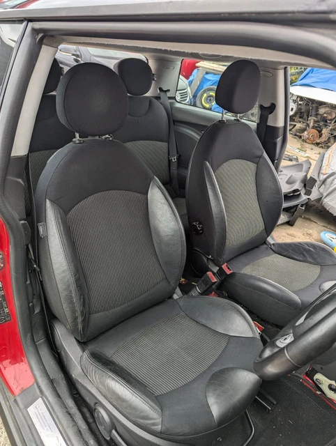 MINI COOPER R56 Set Of Half Leather Seats Front And Rear Black £199.99 ...