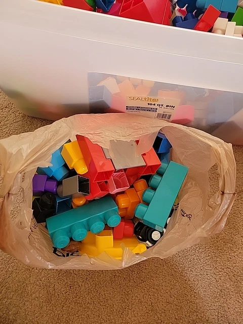 LOT OF 60 First Builders Mega Bloks Building Blocks All Sizes All ...