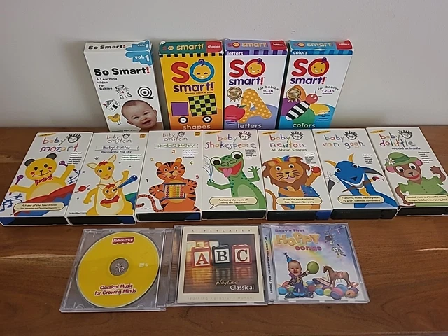 7 BABY EINSTEIN vhs lot, 4 So Smart Vhs Lot, Three Children CDs £48.86 ...