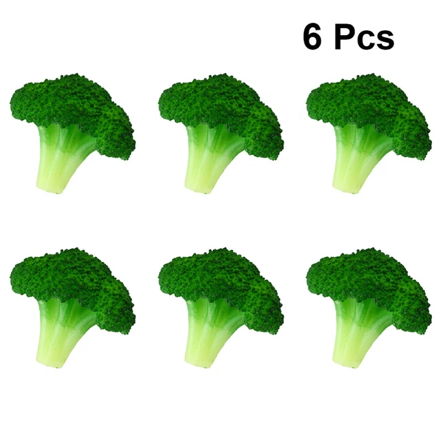 6 PCS VEGETABLE Bowl Filler Decor Artificial Broccoli Model Fake ...