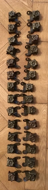 VINTAGE ART DECO Screw Cast Iron Stair Clips / Carpet Runner Grips Set ...