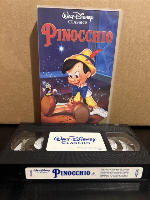 PINOCCHIO WALT DISNEY Classics Cartoon Family Movie VHS Video Tape B5 ...