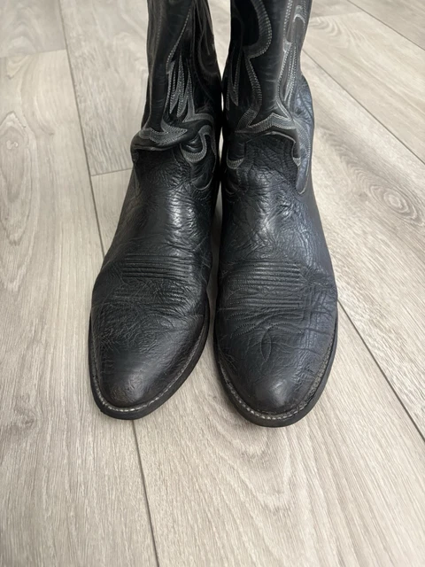NOCONA HANDCRAFTED PREMIUM Black Western Cowboy Boots Mens Size 10.5 ...
