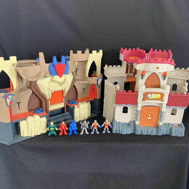 FISHER PRICE IMAGINEXT 2x Medieval Castle Play Set & Figures Bundle £21 ...