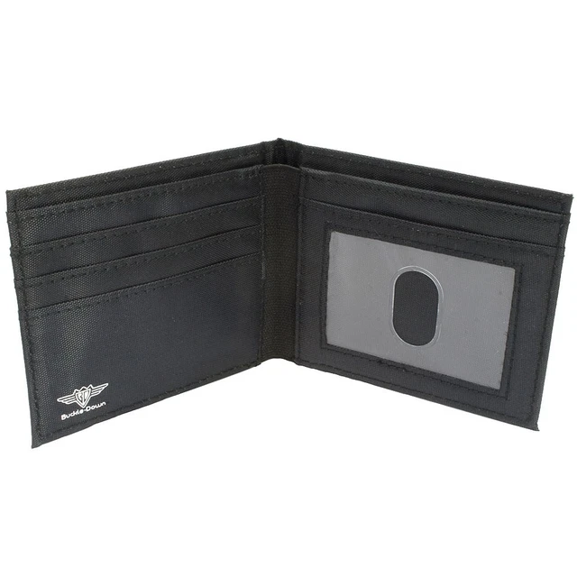 CANVAS BI-FOLD WALLET Ford Mustang Black/White Logo CENTERED EUR 24,72 ...