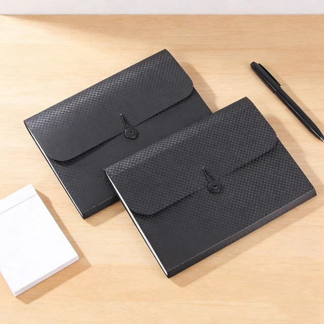 PLASTIC DOCUMENT ORGANISER Bag with 13 Pockets Elastic Closure for ...