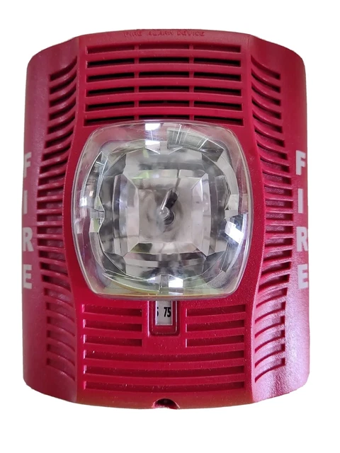 SYSTEM SENSOR SPSR Fire Alarm Speaker Strobe - Wall Mount Red - Used ...