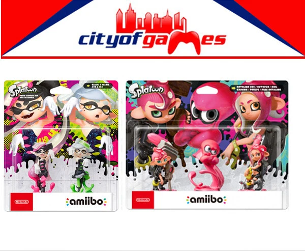 SPLATOON COLLECTION SQUID Sisters Set & Octoling Triple Pack amiibo ...