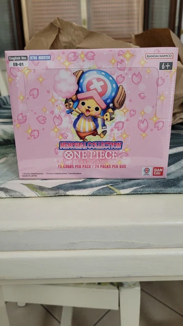 ONE PIECE GAME CARD EB-01 Memorial Collection BOX 24 Buste ENG / NUOVO ...