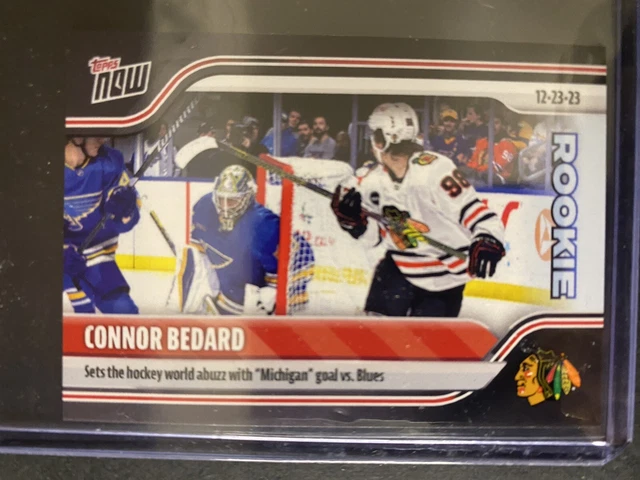 🌟🚨2023-24 TOPPS NOW NHL Sticker Connor Bedard "Michigan Goal" 😮 Rookie ...
