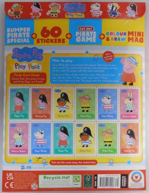 PEPPA PIG MAGAZINE Play Pack #175 2024 Bumper Pirate Special + Stickers ...