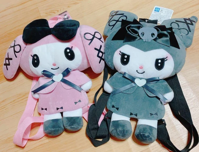 MY MELODY KUROMI Midnight Merokuro Plush Backpack Rucksack Bag Sanrio ...
