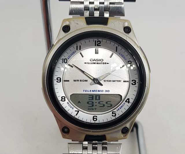 CASIO AQ-80 MODULE 2747 Mens Ana-Digi Watch Illuminator Quartz New ...