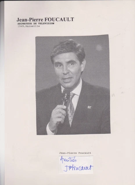JEAN PIERRE FOUCAULT avec signature authentique EUR 4,00 - PicClick FR