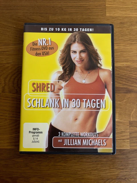 SHRED SCHLANK IN 30 Tagen DVD Jillian Michaels 3 Workouts Fitness EUR 2 ...