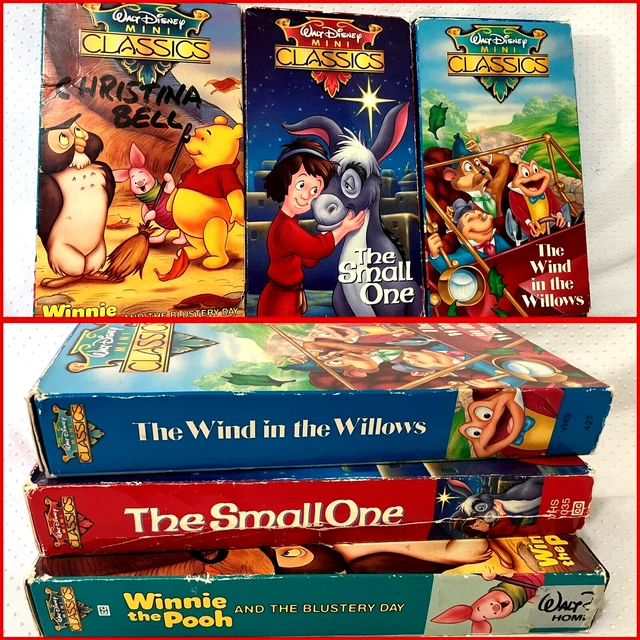 3 DISNEY MINI Classics VHS: Winnie The Pooh/The Wind in The Willows/The ...