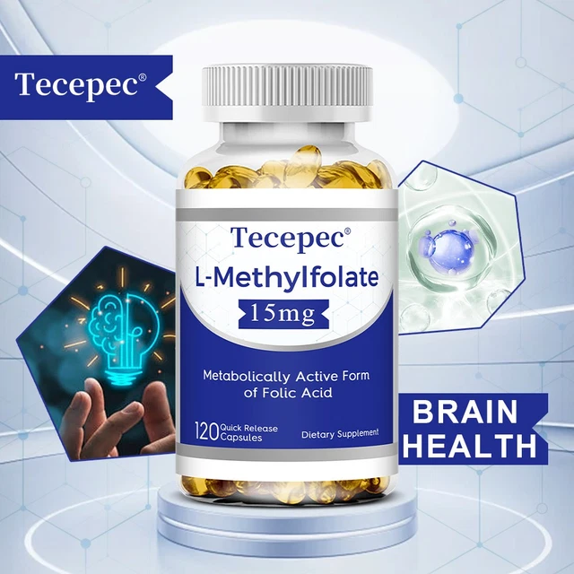 L-METHYLFOLATE 25000MCG 30/60/120 Capsules For Memory & Focus Brain ...