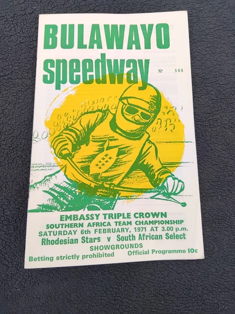 RHODESIA BULAWAYO SPEEDWAY Programme 1971 £15.00 - PicClick UK