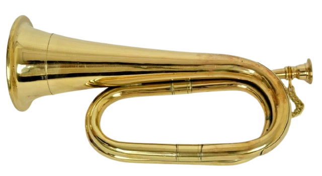 MUSICAL INSTRUMENTS BRASS Bugle Classy Old School Orchestra Band Bugle ...