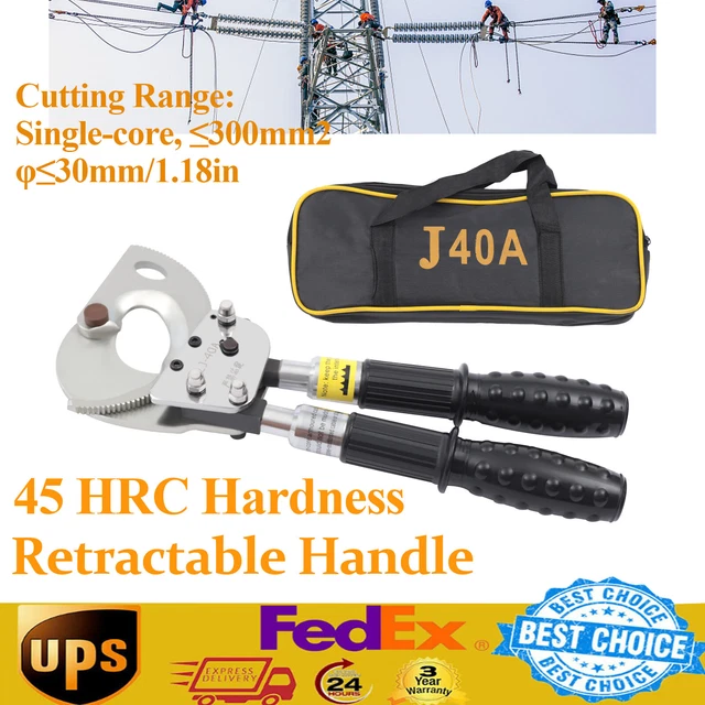 RATCHET CABLE CUTTER Ratcheting Wire Cutting Tool Heavy Duty ...