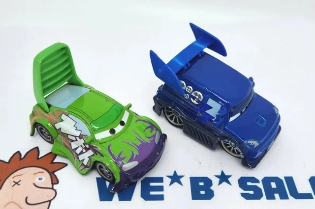 DISNEY PIXAR CARS Wingo & DJ Tuner Car Wave 1 1:55 Diecast Lot Mattel ...