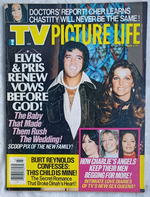 1977 MARCH TV PICTURE LIFE MAGAZINE - ELVIS PRESLEY & PRISCILLA Near ...