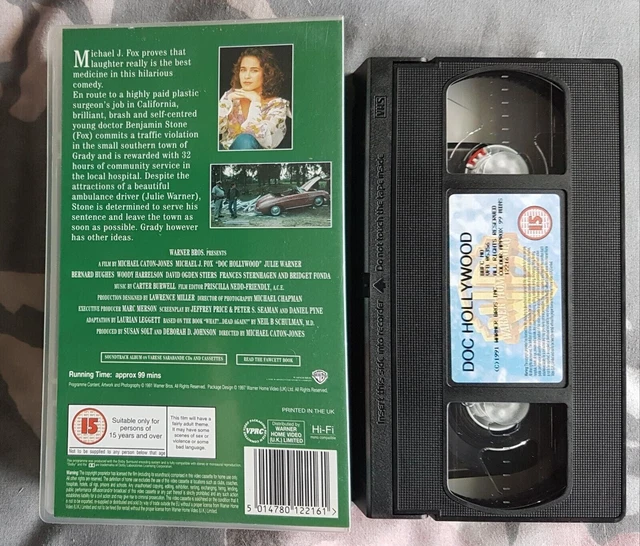 DOC HOLLYWOOD (VHS) Michael J. Fox + Woody Harrelson + Bridget Fonda ...