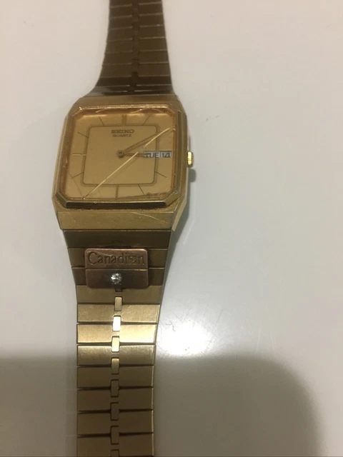 SEIKO MEN'S WATCH -vintage Gold Tone 5z23 5099 $25.00 - PicClick CA
